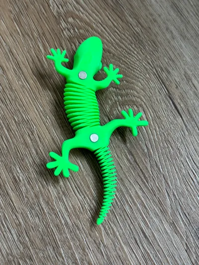 Super (Magnetic) Flexi Gecko - Free 3D Print Model - MakerWorld