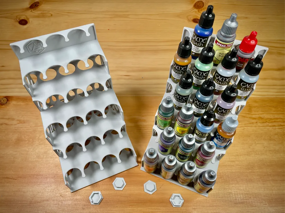 Modular Paint Rack: Army Painter & Vallejo Bottles by How About That ...