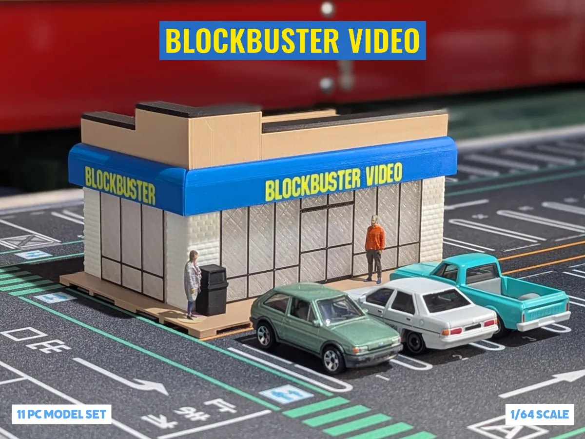 Set de Modelo Blockbuster Video - Diorama a Escala 1:64 - Modelo de ...