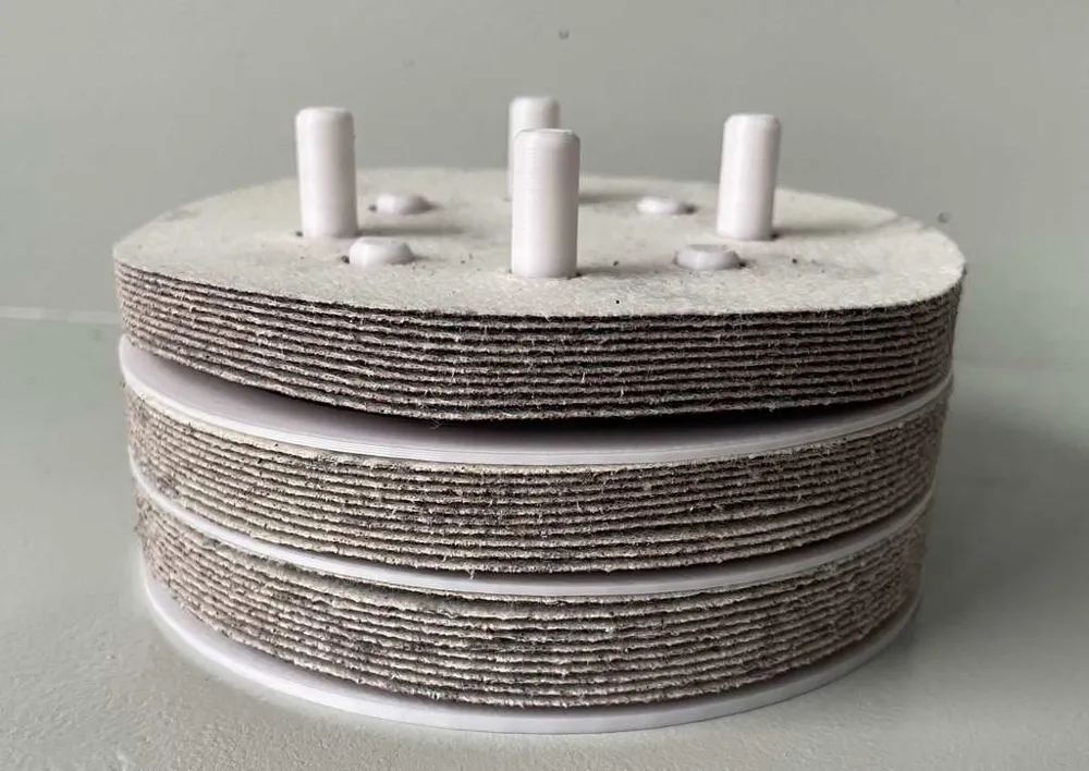 Sanding Disc Dispenser 125mm (stackable) by bomas_ulz - MakerWorld