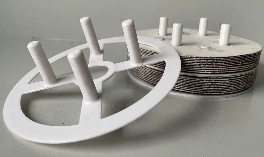 Sanding Disc Dispenser 125mm (stackable) by bomas_ulz - MakerWorld