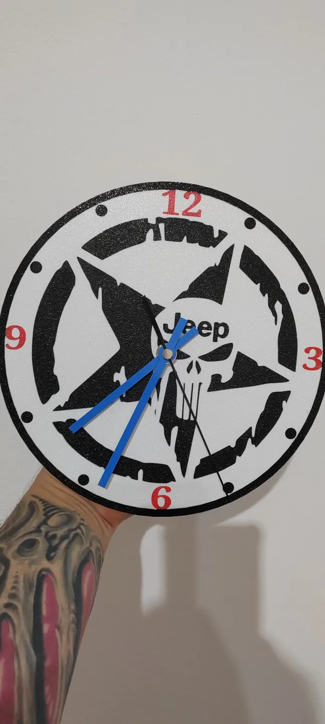 Jeep clock flat by prokyno - MakerWorld