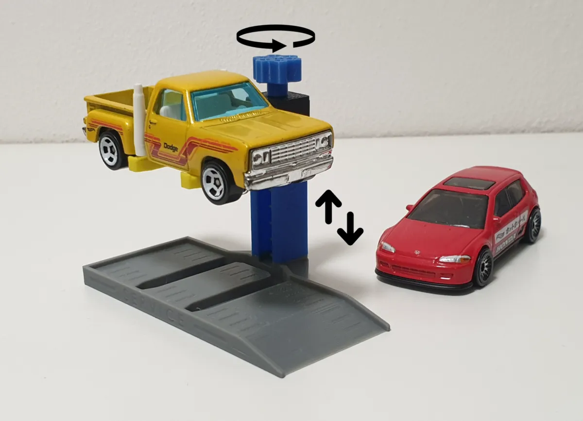 Single Post Car Lift - 免费 3D 打印模型 - MakerWorld