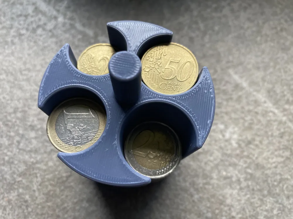 Coin Dispenser Cupholder EUR / SFR - Free 3D Print Model - MakerWorld