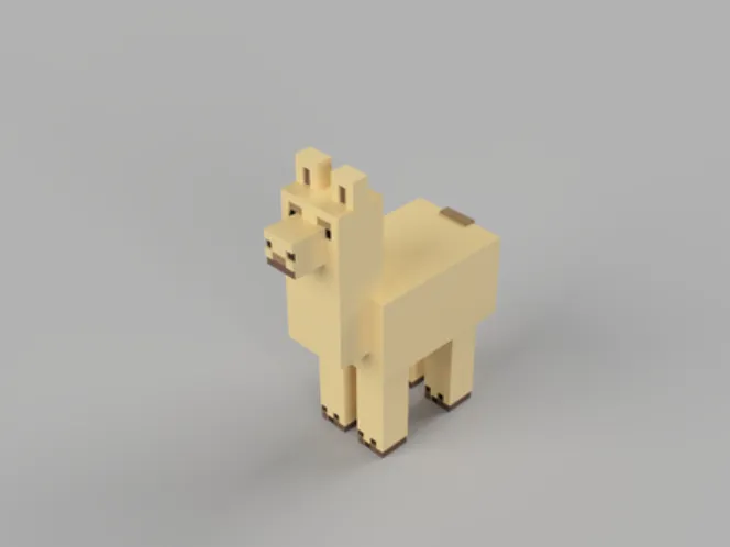 Minecraft Lama (Upscale) by CapybaraPrinterMakerWorld: Download Free 3D ...