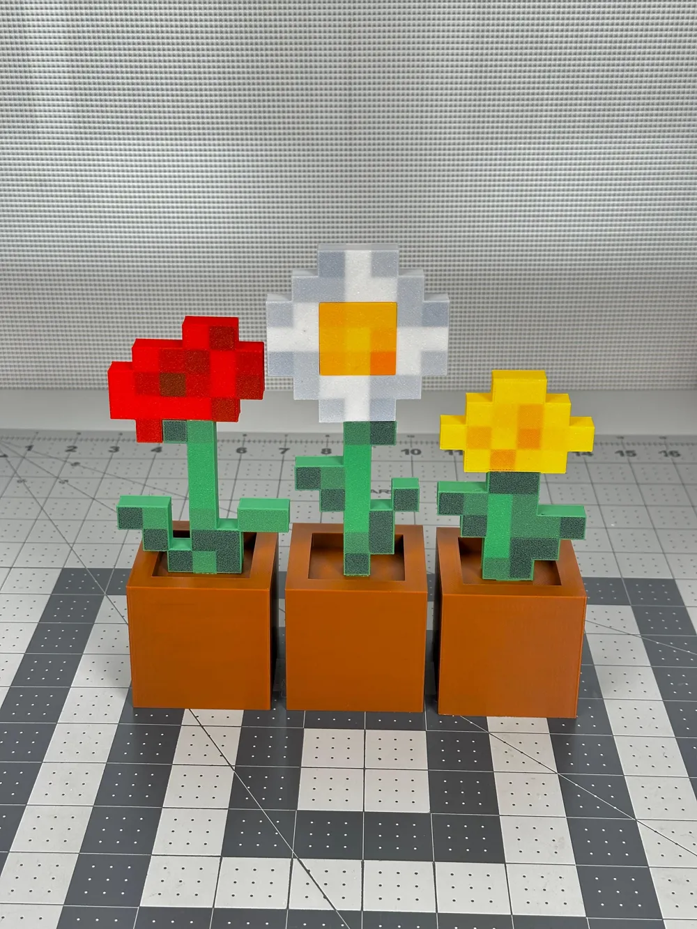 Minecraft Flowers Flat by create3d.co MakerWorld: Download Free 3D Models