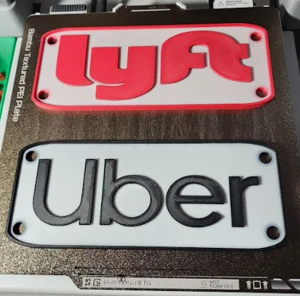 Uber and Lyft driver badges for rideshare drivers by Oracle 3D - MakerWorld