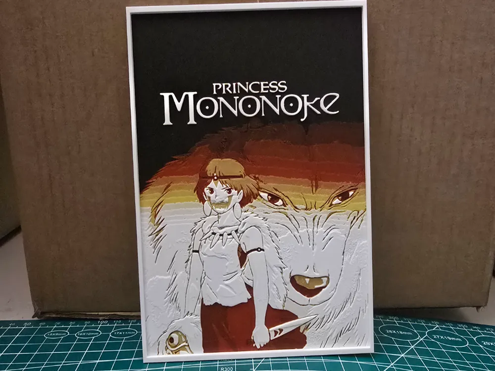 Princess Mononoke Movie Poster - Hueforge Art by Lumpy3D - MakerWorld