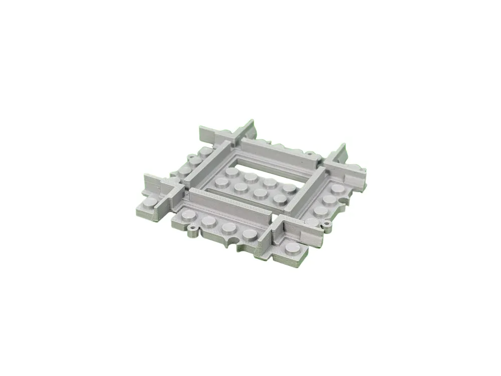 Ville de Briques - traversée de rails de train courte 90° V3 - Modèle d ...