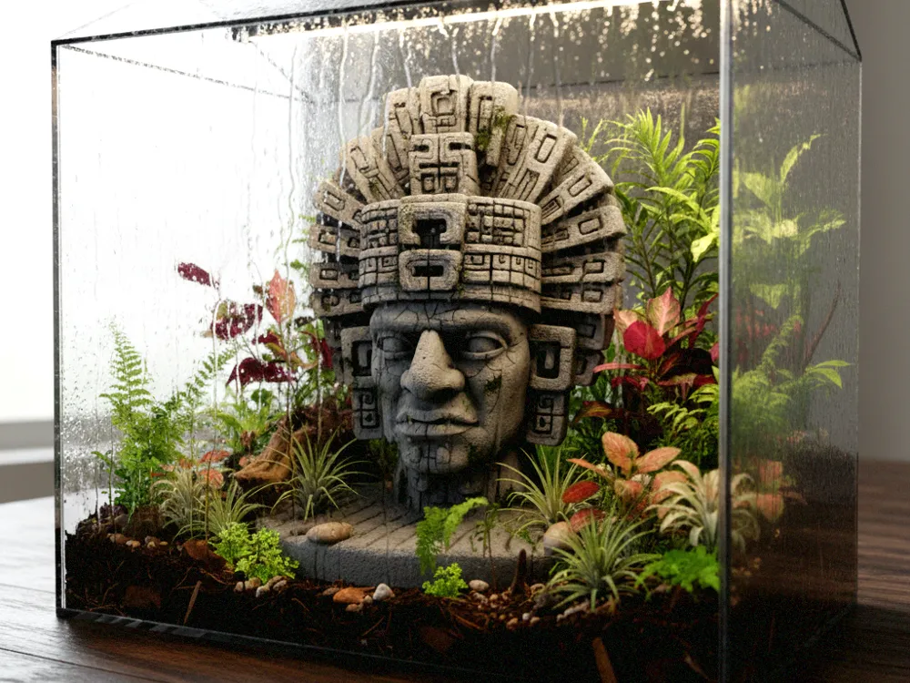 Mayan Ajaw Bust Sculpture | Maya Ruins Environment - Free 3D Print ...