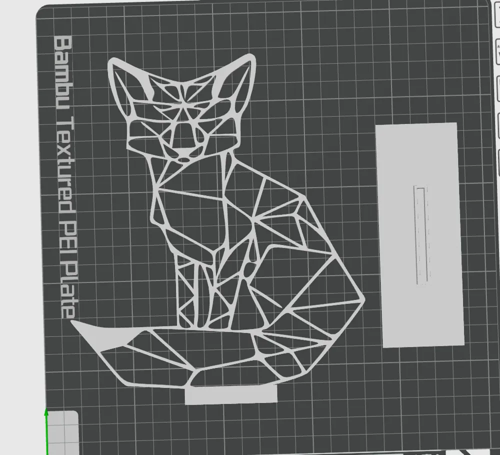 low poly art fox with stand by Enova 3D - MakerWorld