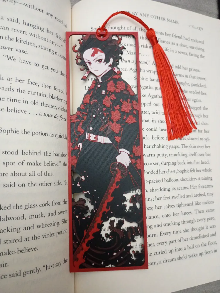 Tanjiro Framed Cutout, Demon Slayer Bookmark - Free 3D Print Model ...
