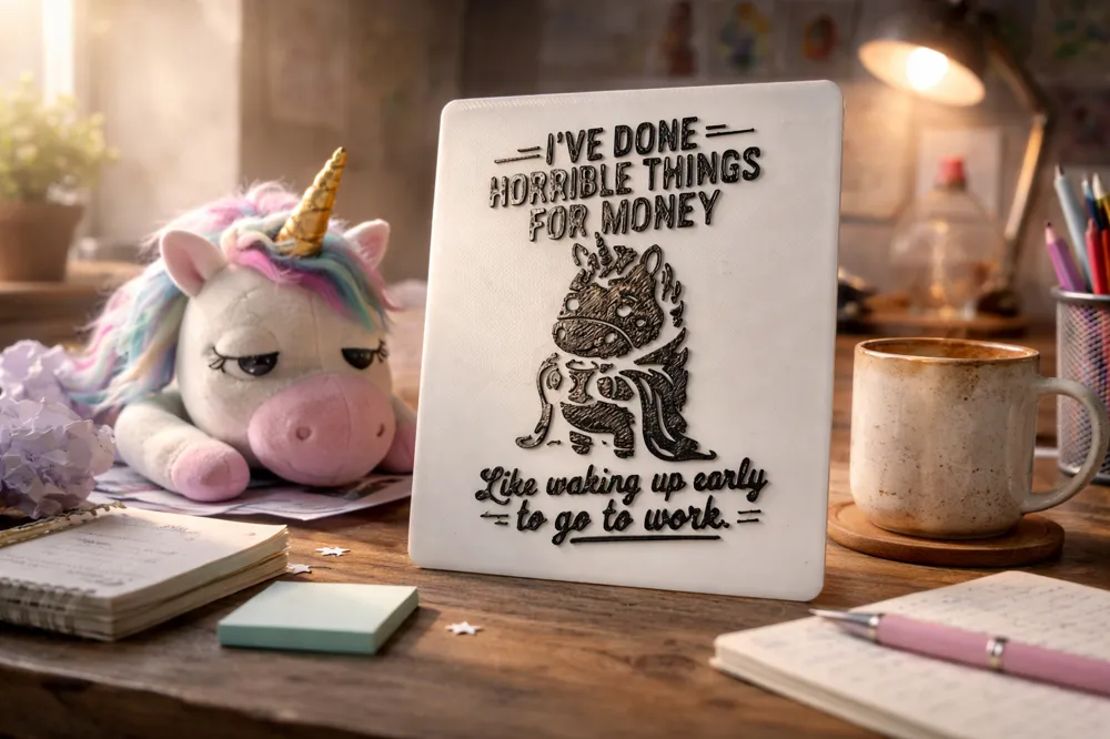 Unicorn morning fun motivation easy A1 mini AMS - Free 3D Print Model ...