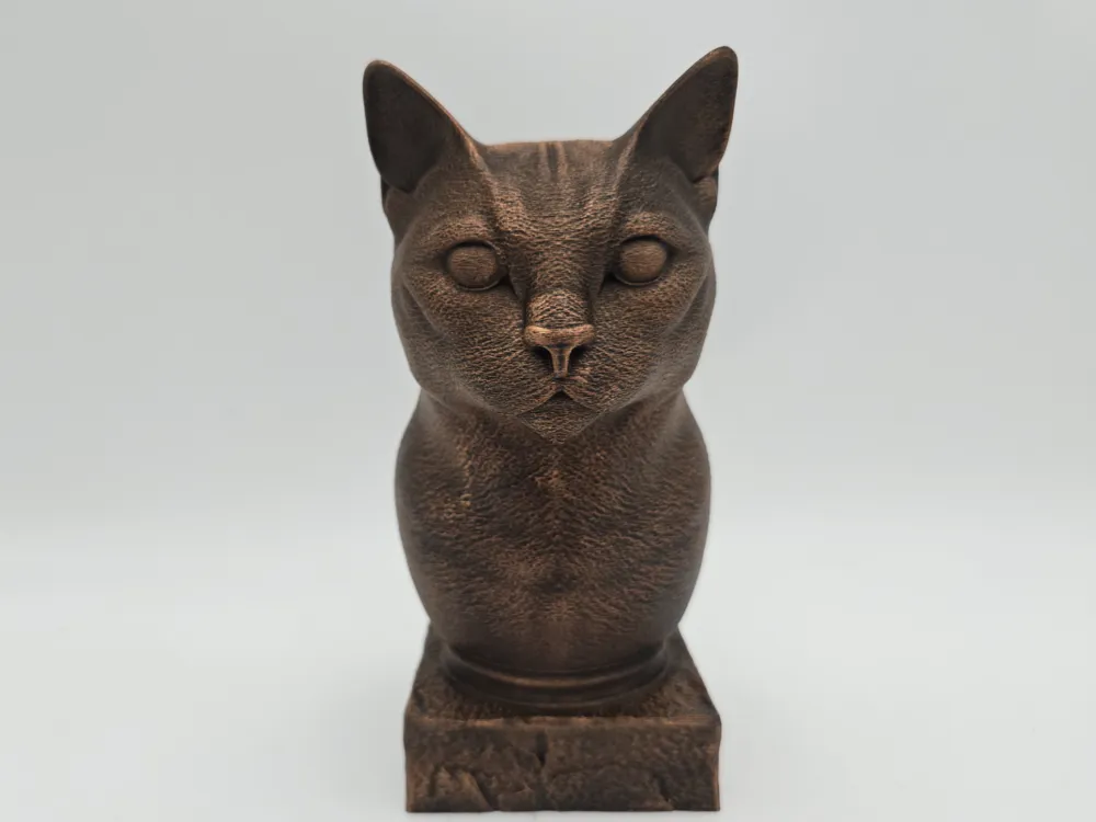 RUSSIAN BLUE CAT BUST by Messy_Panda MakerWorld: Download Free 3D Models