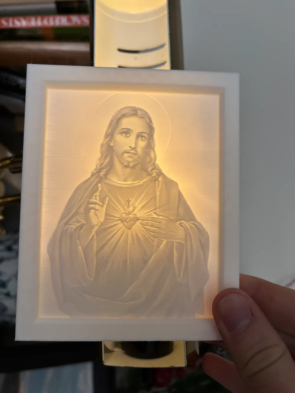 Lithophane - The Sacred Heart of Jesus by Catholic Object Library ...