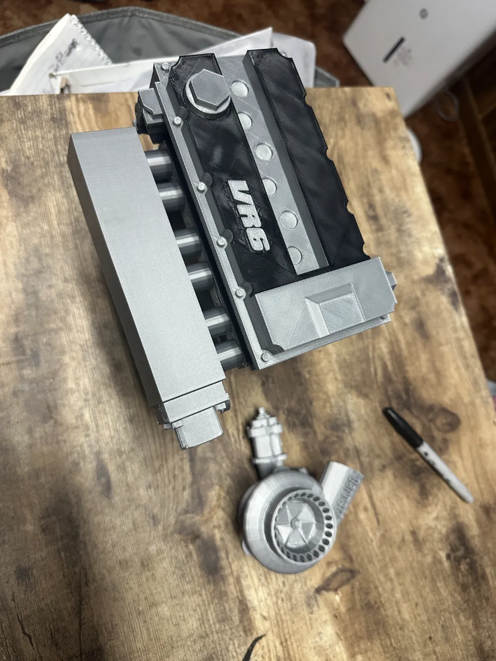 desktop/ wall mount 24v vr6 turbo engine model by Speed Shop Momochi ...