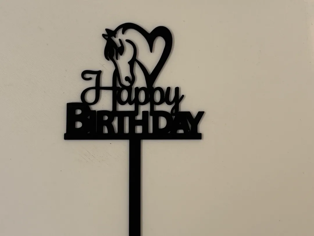 Happy Birthday Cake Topper - Free 3D Print Model - MakerWorld