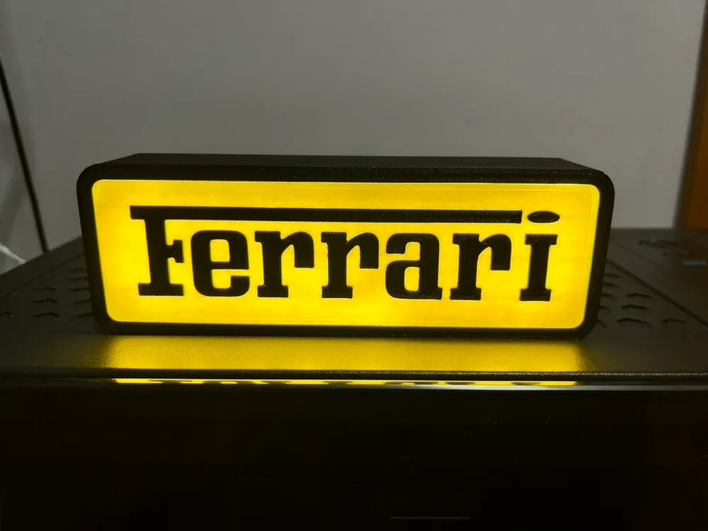 Ferrari Lightbox Led Light Box by 3DJOKE - MakerWorld