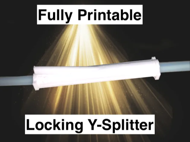 滑らかで洗練されたロック式Yスプリッター 作成者： MoonTiger3D MakerWorld：無料3Dモデルをダウンロード