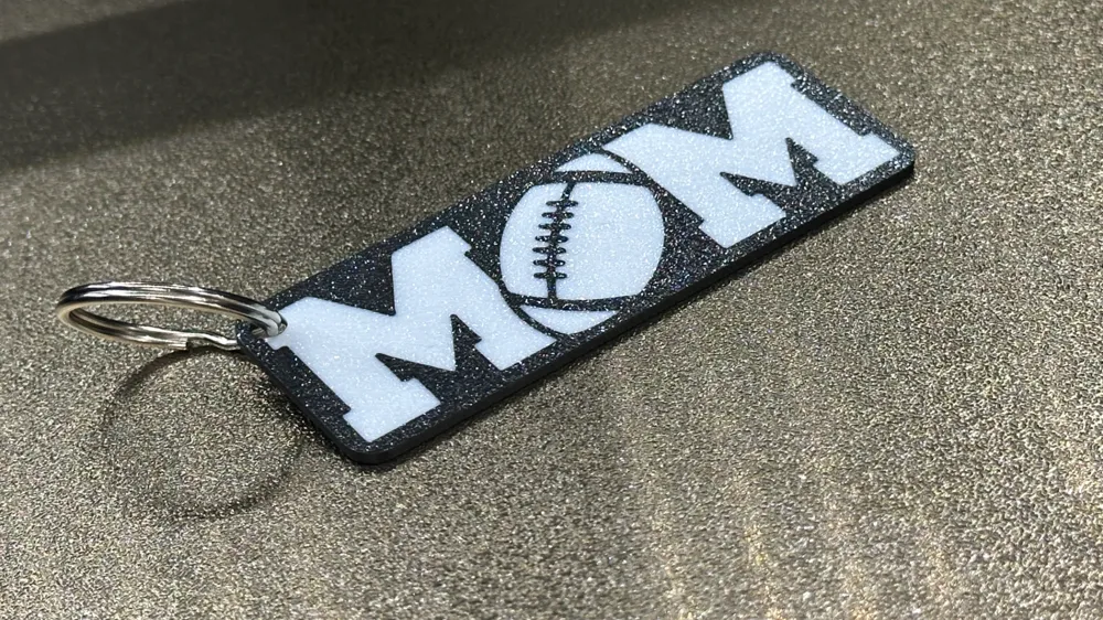 Football Mom Keychain - Luggage Bag Tag by A1 Graphix - MakerWorld