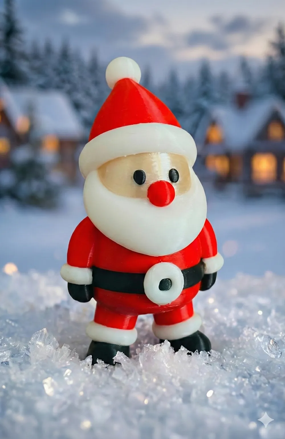 Cute Santa - Multi-color AMS Ready - Free 3D Print Model - MakerWorld
