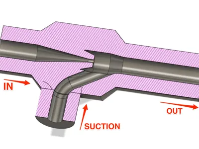 Water Ejector Vacuum for Pools, Whirlpool etc. - Free 3D Print Model ...