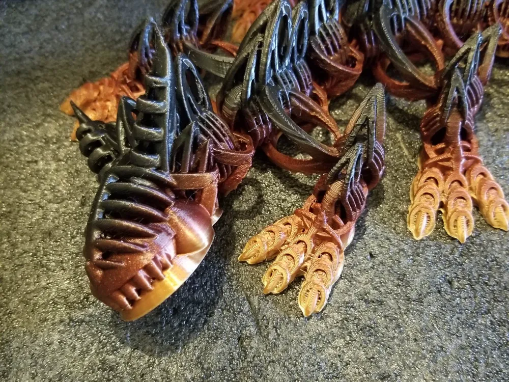 Shakaworld3D Articulated Baby Horned Rib Dragon by Shakaworld3D ...