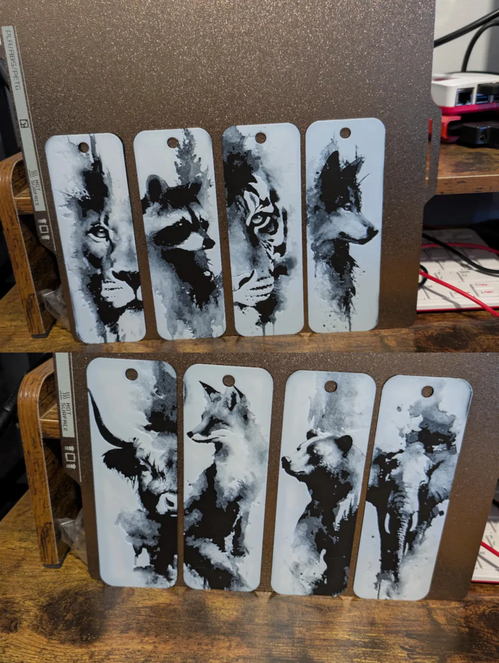 Set of 8 Animal ink bookmarks - Hueforge - Free 3D Print Model - MakerWorld