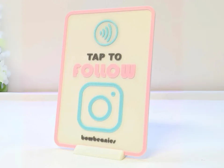 NFC Tap-to-Follow 3D Display Stands for Business - Free 3D Print Model ...