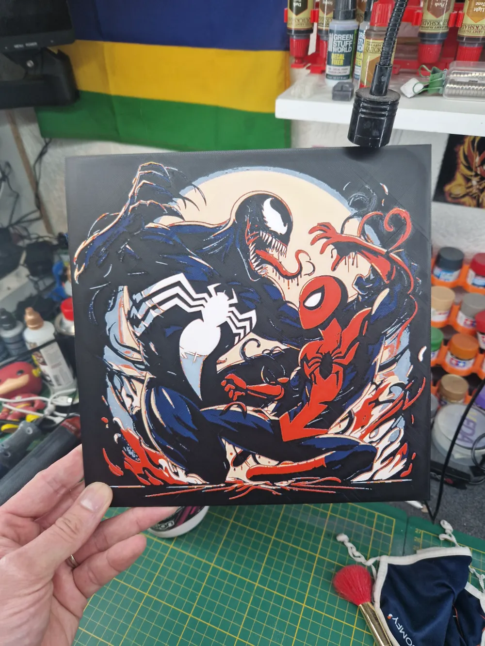 Venom Vs Spider-Man Hueforge by Dakiren - MakerWorld