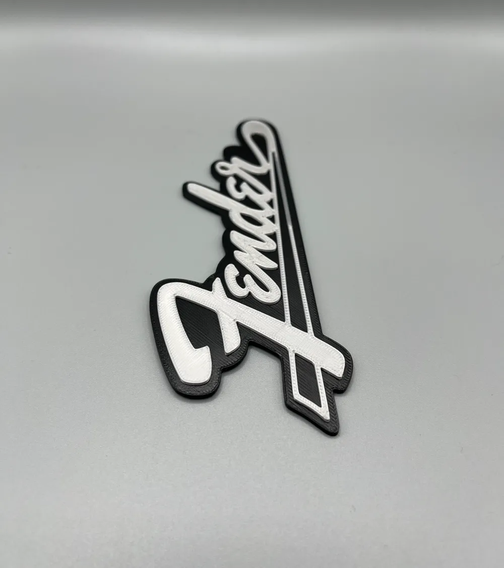 Fender Amp Badge Logo - Free 3D Print Model - MakerWorld