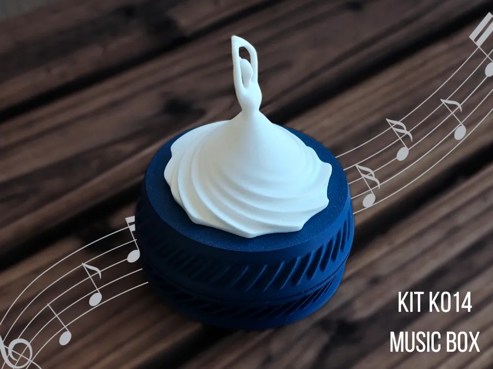 Ballerina Music Box - Kit-K014 - Free 3D Print Model - MakerWorld