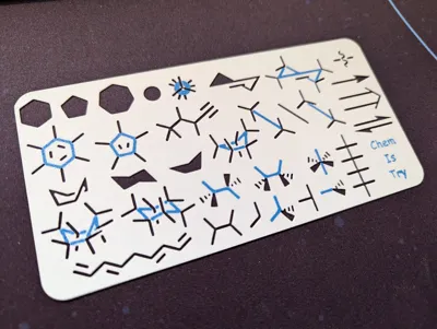 Organic Chemistry Stencil - molecules drawing tool by ETW_3DP - MakerWorld