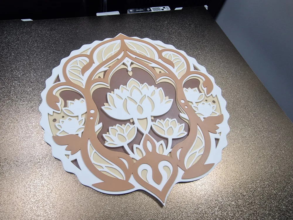 Lotus Flower Mandala - Free 3D Print Model - MakerWorld
