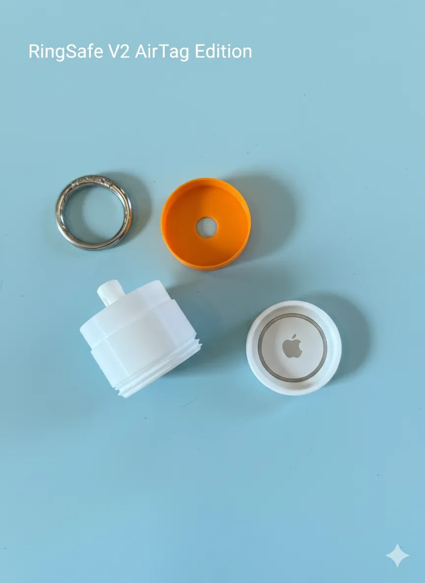 RingSafe V2 AirTag Edition - Free 3D Print Model - MakerWorld