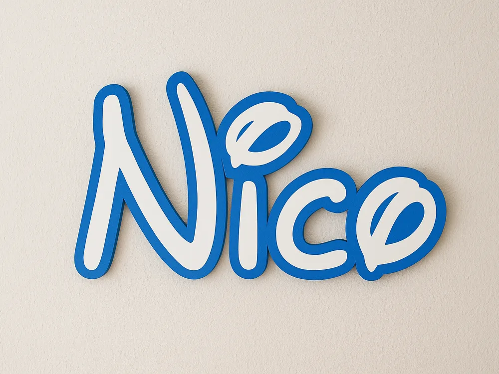 Nico name Disney Sign by Fabbiotto MakerWorld: Download Free 3D Models