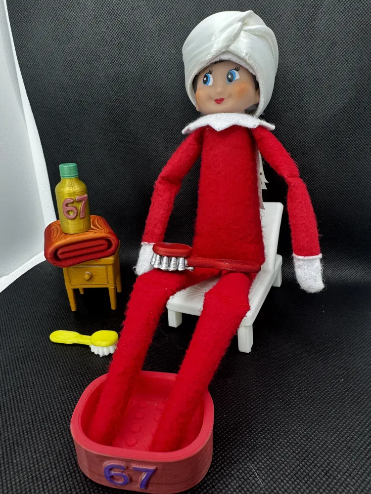 Elf Spa Day – Lounge Chair, Towel & Spa Bottle Set - Free 3D Print ...