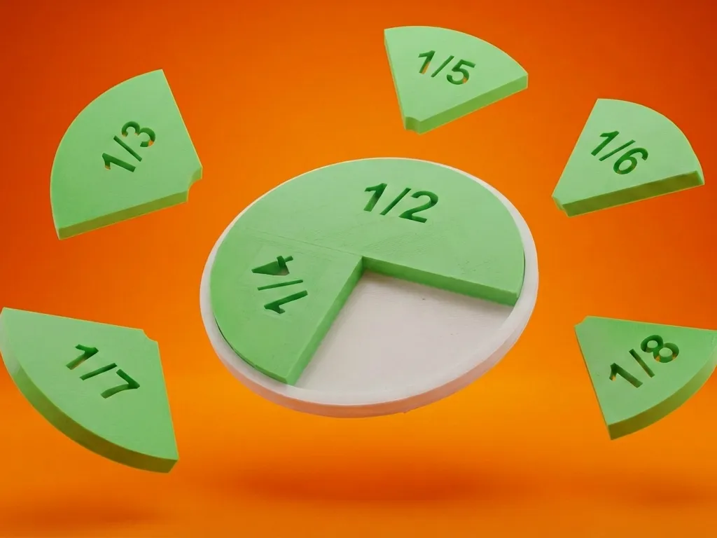 Fraction Circles [Generator] - Free 3D Print Model - MakerWorld