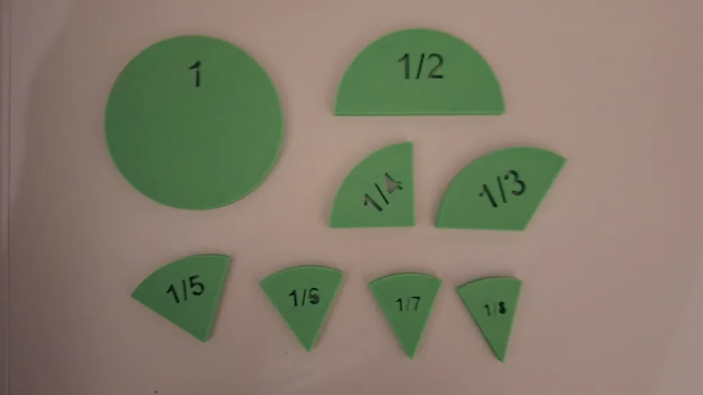 Fraction Circles [Generator] - Free 3D Print Model - MakerWorld