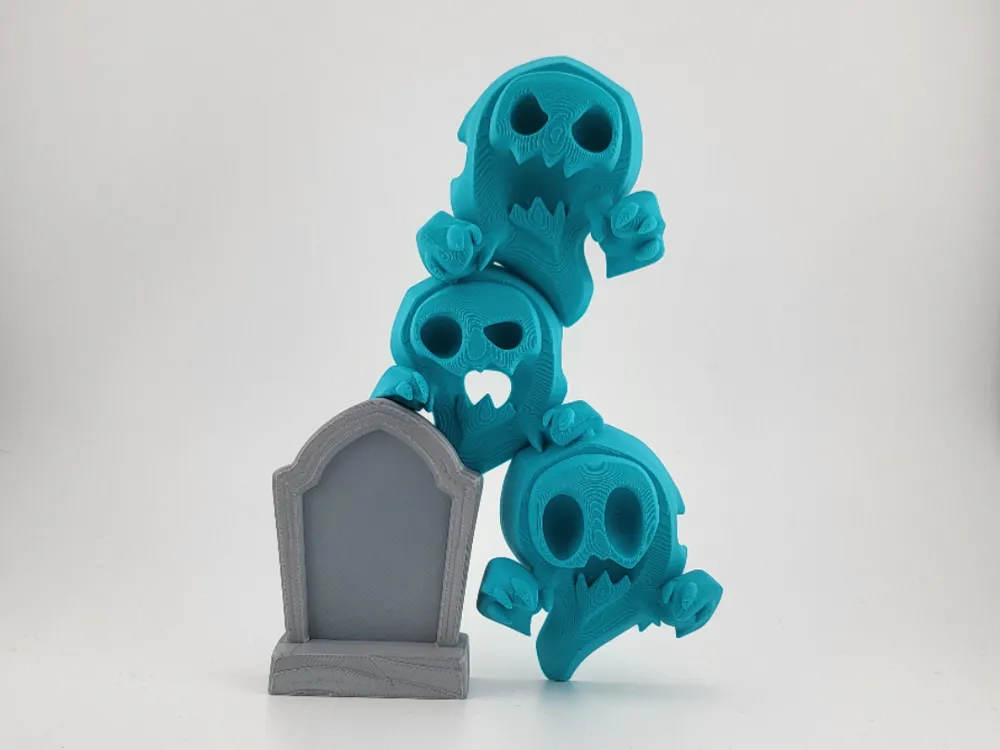 Stacked Ghosts & Grave Cute Haunted Display no ams by Mad power ...