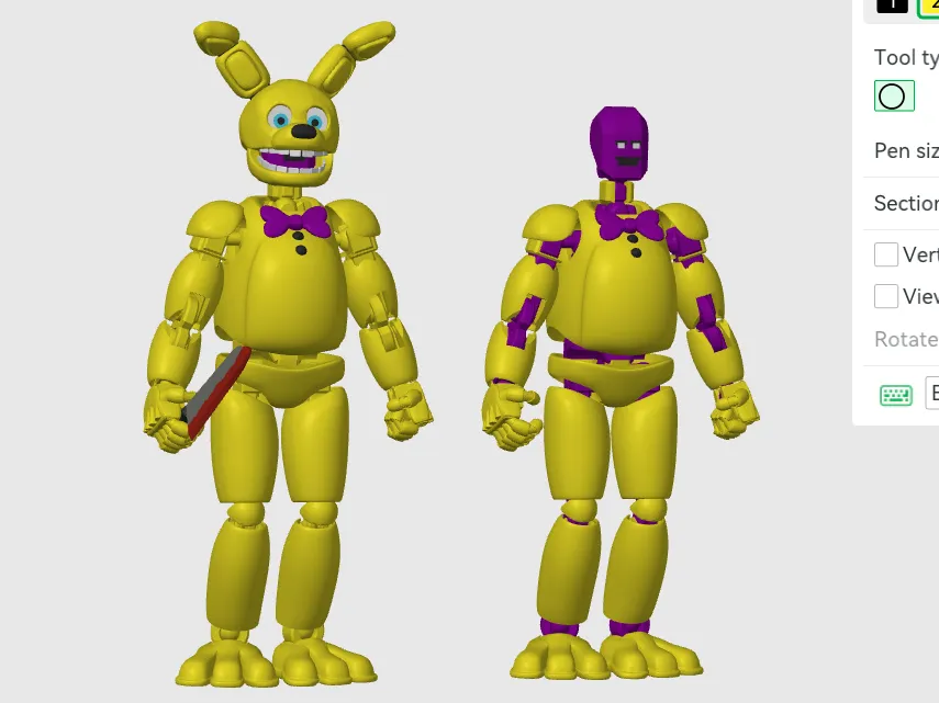Spring Bonnie Dummy 13 Peças Alternativas Por Jaebii - Modelo gratuito ...