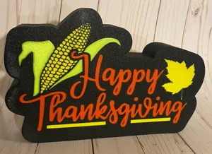 Happy Thanksgiving LED Light Box by 3Dimension Customs - MakerWorld