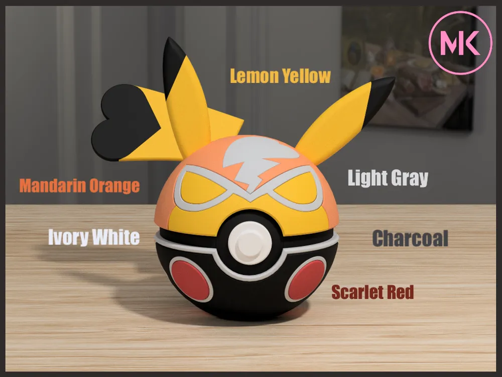 Pokéball - Pikachu Wrestler Edition - Free 3D Print Model - MakerWorld