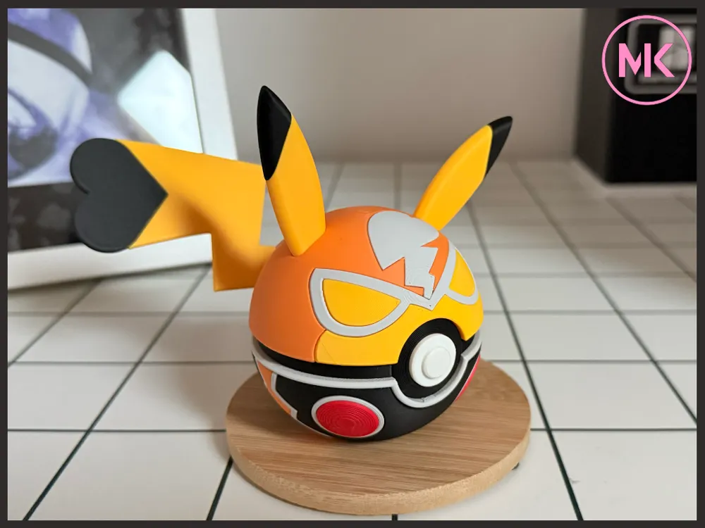 Pokéball - Pikachu Wrestler Edition - Free 3D Print Model - MakerWorld