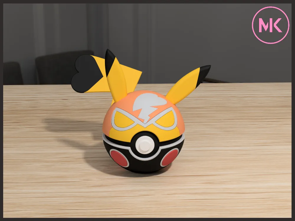 Pokéball - Pikachu Wrestler Edition - Free 3D Print Model - MakerWorld