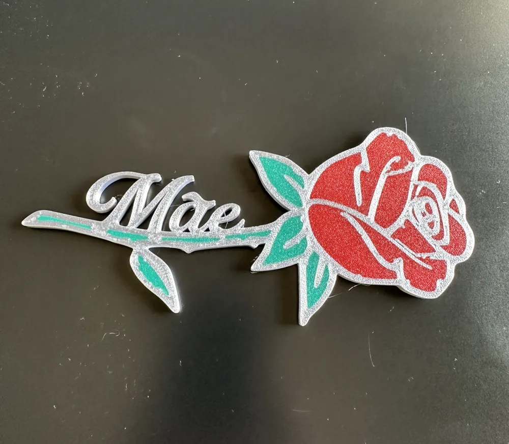 Rosa para Dia da Mãe (Rose for Mother's day) by Nikooki - MakerWorld