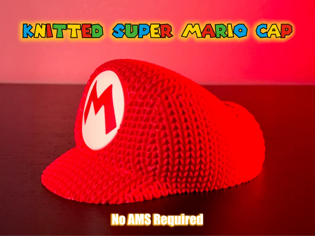 Cute Knitted Super Mario Cap - Free 3D Print Model - MakerWorld