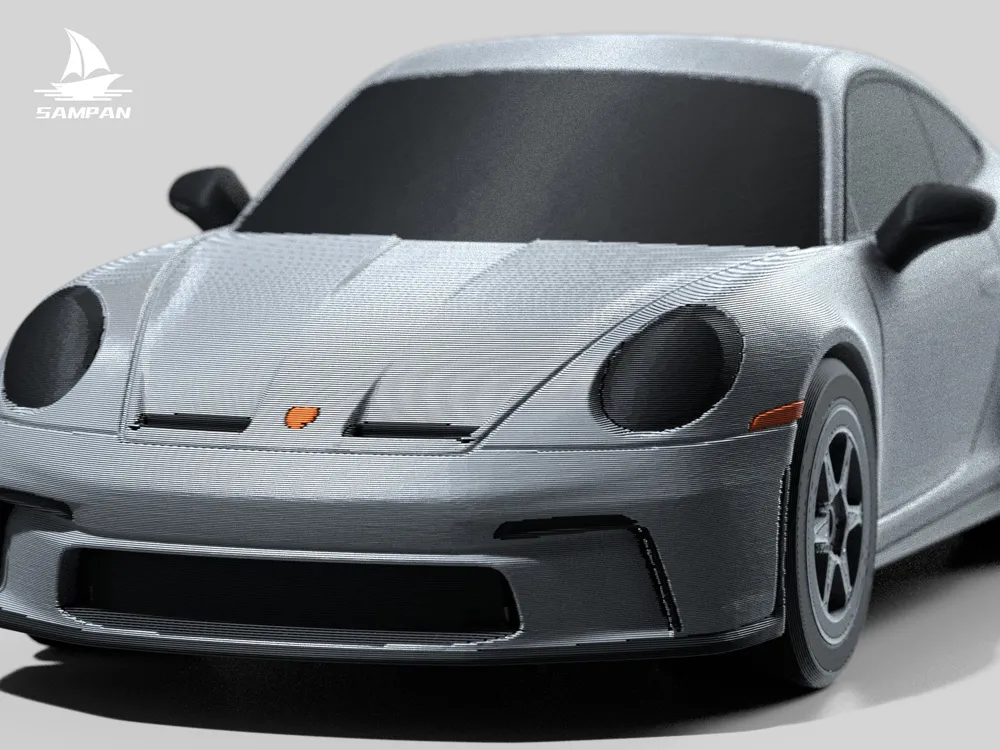 【Porsche】Porsche 911 GT3 Touring Car Model Multi-color Assembly Movable ...
