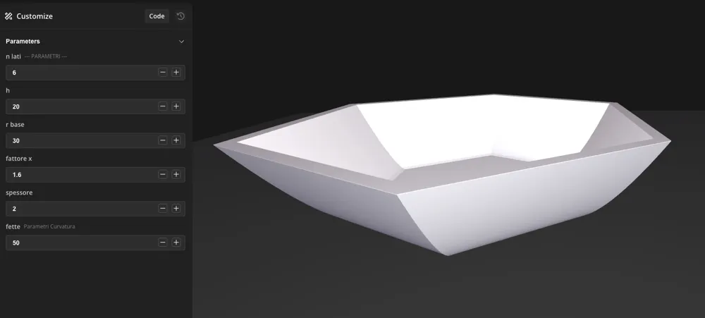 Parametric Curved Profile Container - Free 3D Print Model - MakerWorld