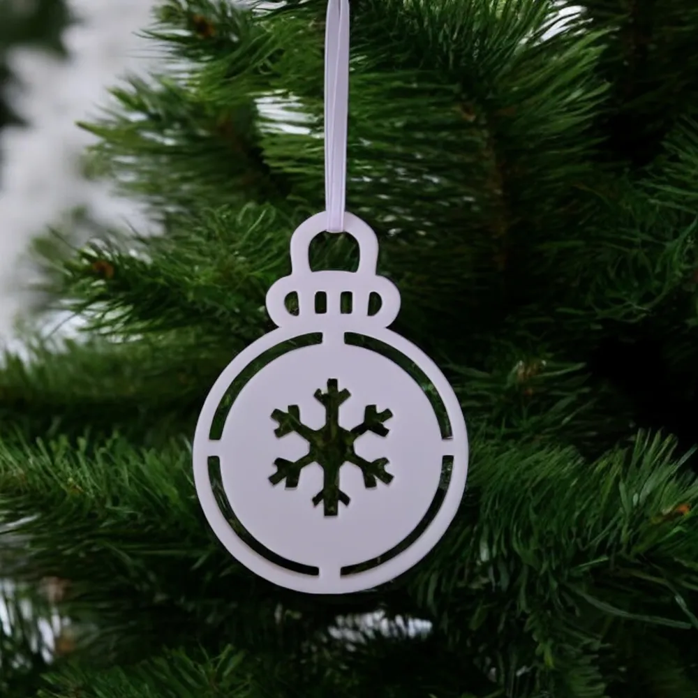 snowflake in bauble ornament - christmas ornament by C4U - MakerWorld